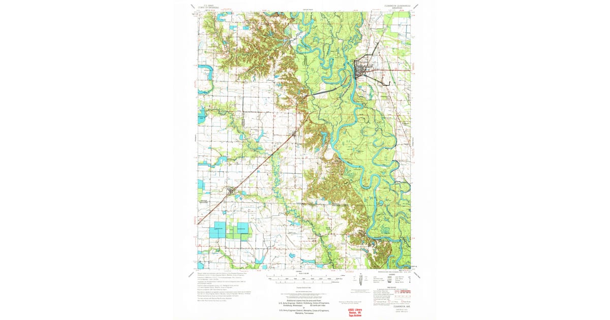 1970s Maps of Aberdeen, AR | Pastmaps