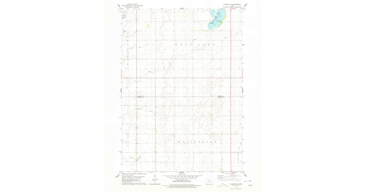 1978 Map of Clarion SW, Wright County, IA — High-Res | Pastmaps