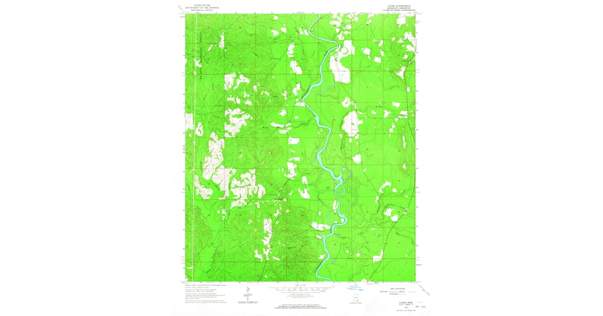 1964 Map of Clark, Greene County, MS — High-Res | Pastmaps
