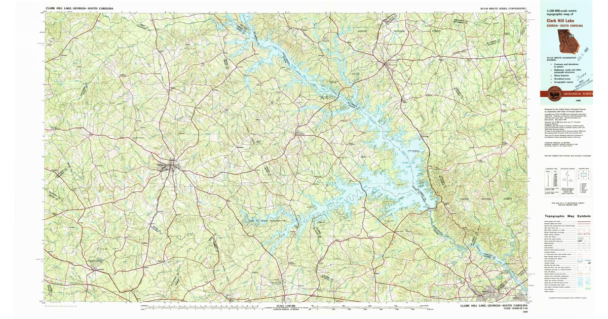 1980s Maps of Sandtown, GA | Pastmaps