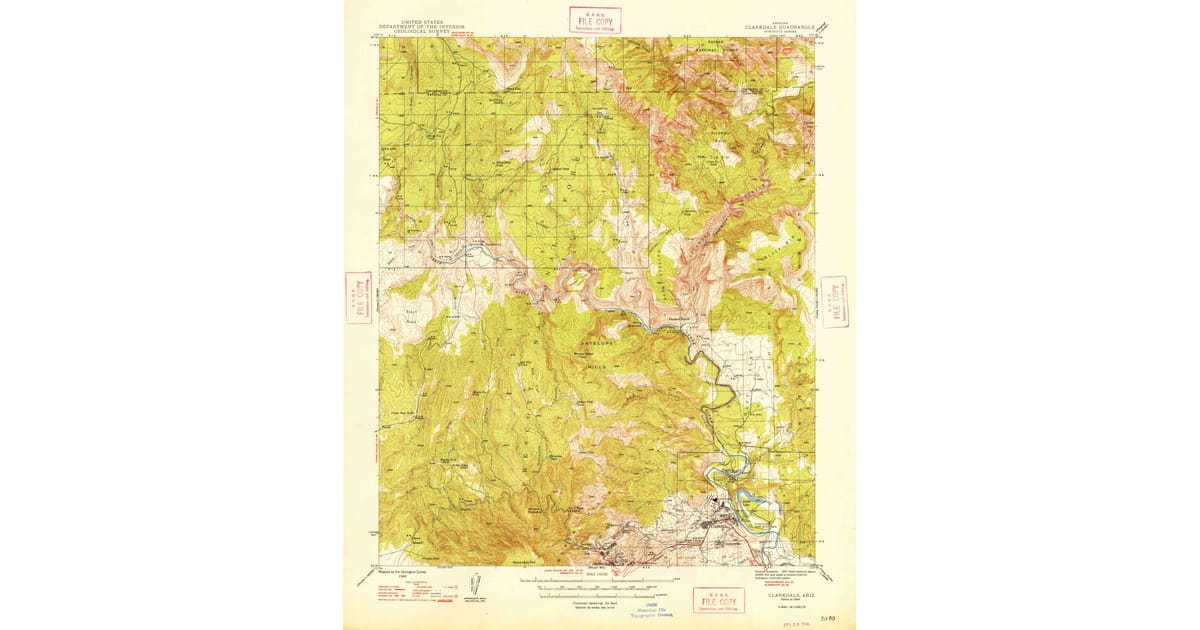 1948 Map of Clarkdale, AZ — High-Res | Pastmaps