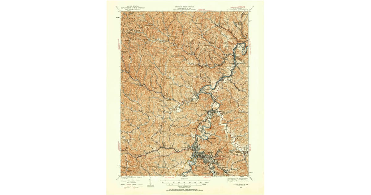 1923 Map of Clarksburg, WV — High-Res | Pastmaps
