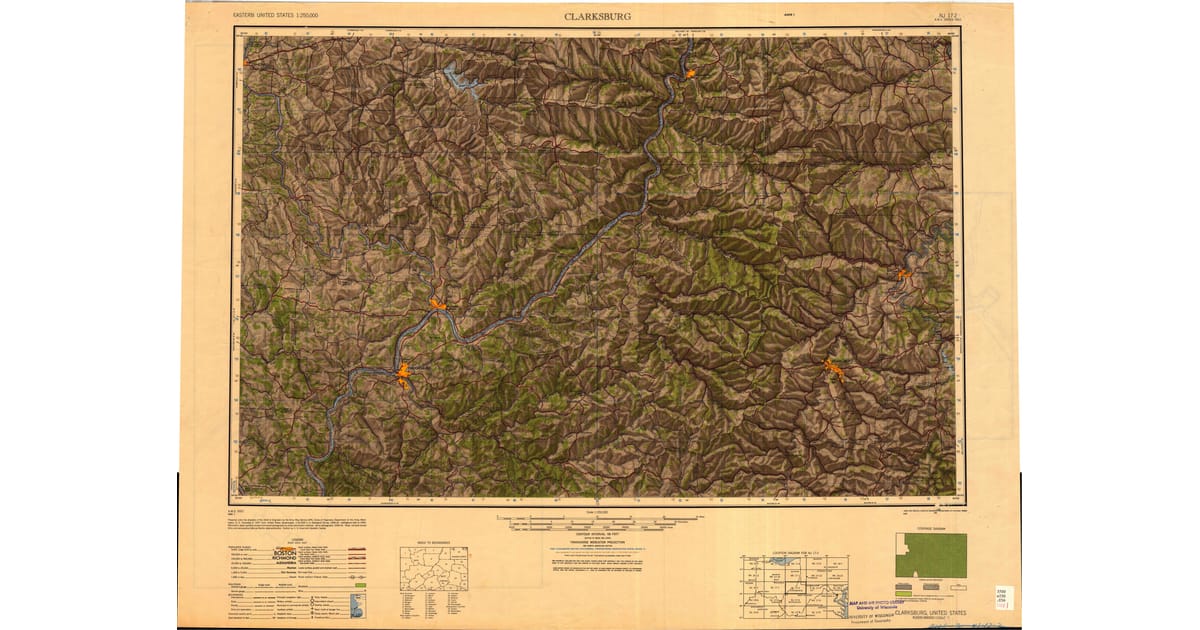 1949 Map of Clarksburg, WV — High-Res | Pastmaps