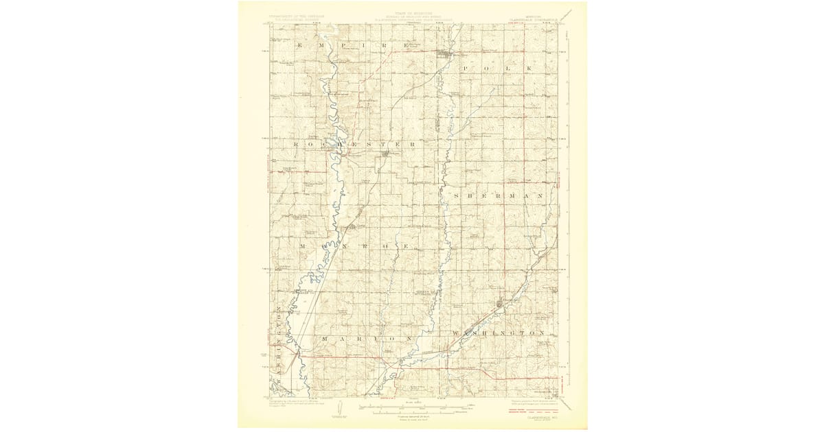 1925 Map of Clarksdale, MO — High-Res, 1925 Print #2 | Pastmaps