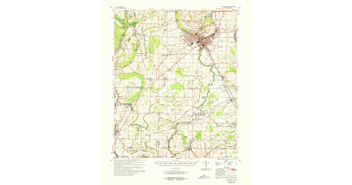 1968 Map of Clarksdale, MS — High-Res | Pastmaps
