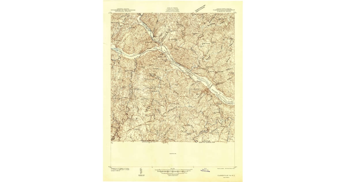 1941 Map of Clarksville, VA — High-Res | Pastmaps