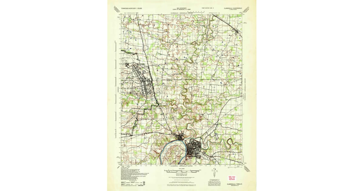 1944 Map of Clarksville, TN — High-Res | Pastmaps
