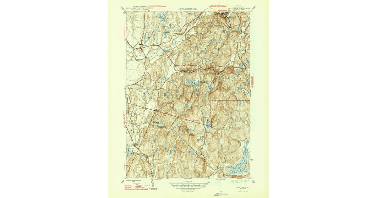 1947 Map of Claverack, Columbia County, NY — High-Res | Pastmaps