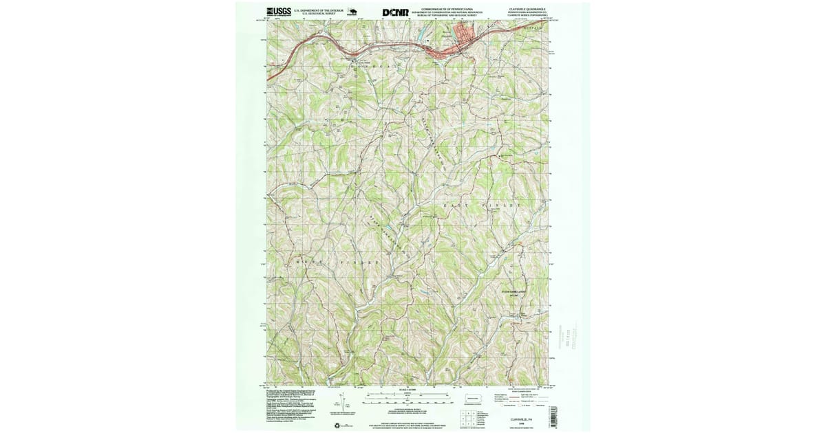 1998 Map of Claysville, PA — High-Res | Pastmaps