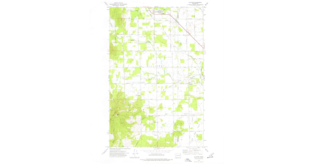 1973 Map of Clayton, WA — High-Res | Pastmaps