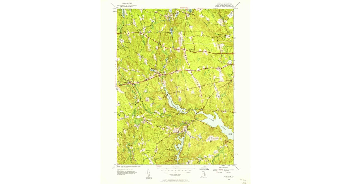 1955 Map of Clayville, RI — High-Res | Pastmaps