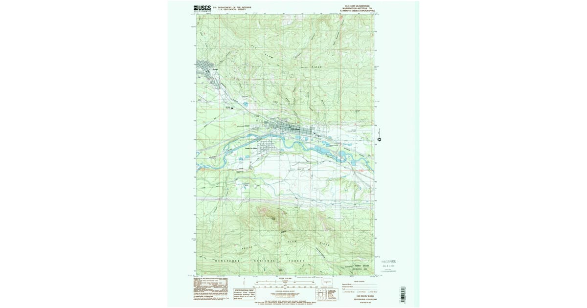 1980s Maps of Cle Elum, WA | Pastmaps