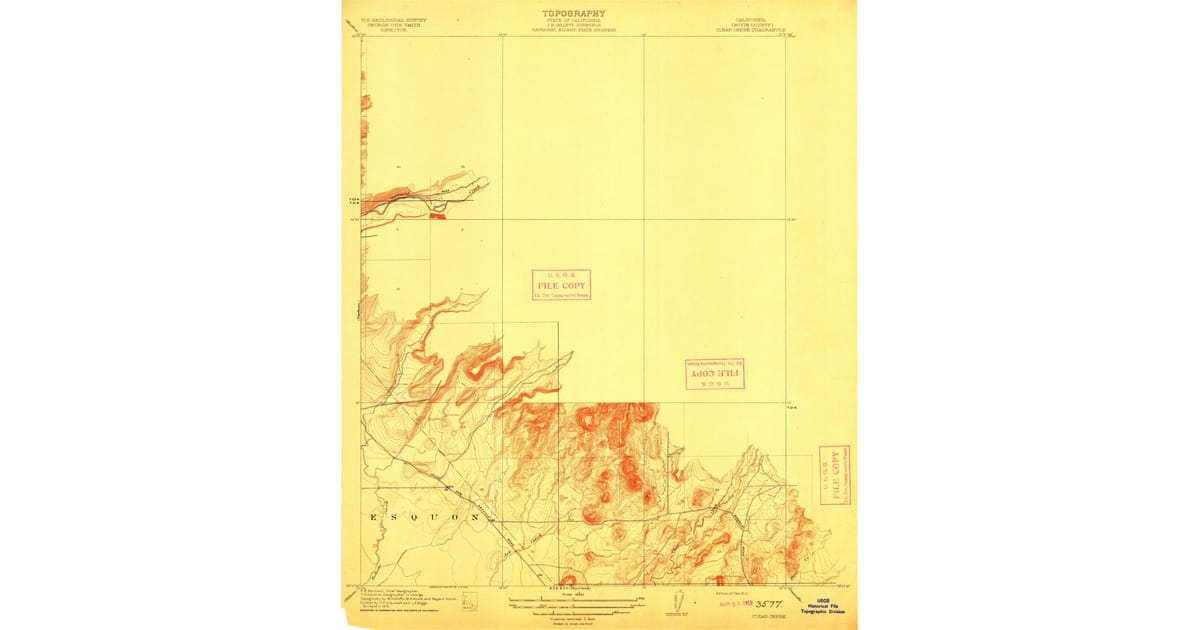 1912 Map of Clear Creek, Butte County, CA — High-Res | Pastmaps