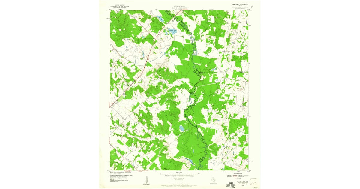 1959 Map of Clear Lake, Brazos County, TX — High-Res | Pastmaps