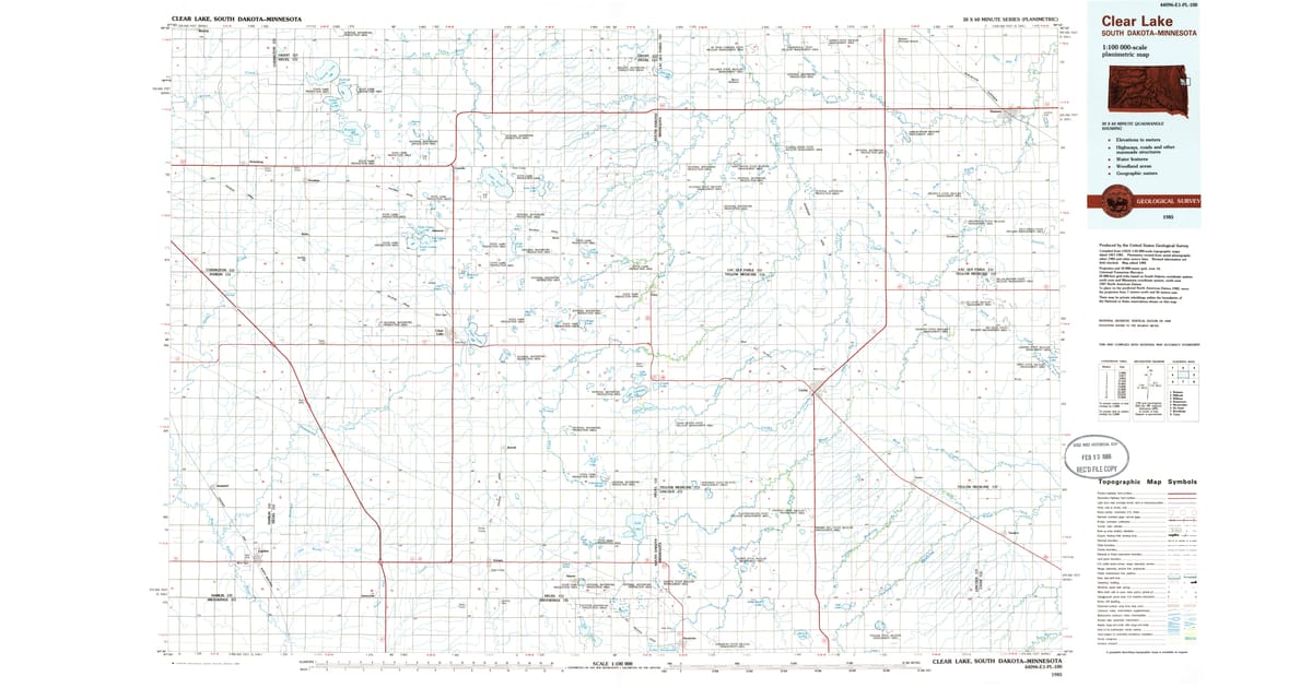 1980s Maps of Hamlin County, SD | Pastmaps