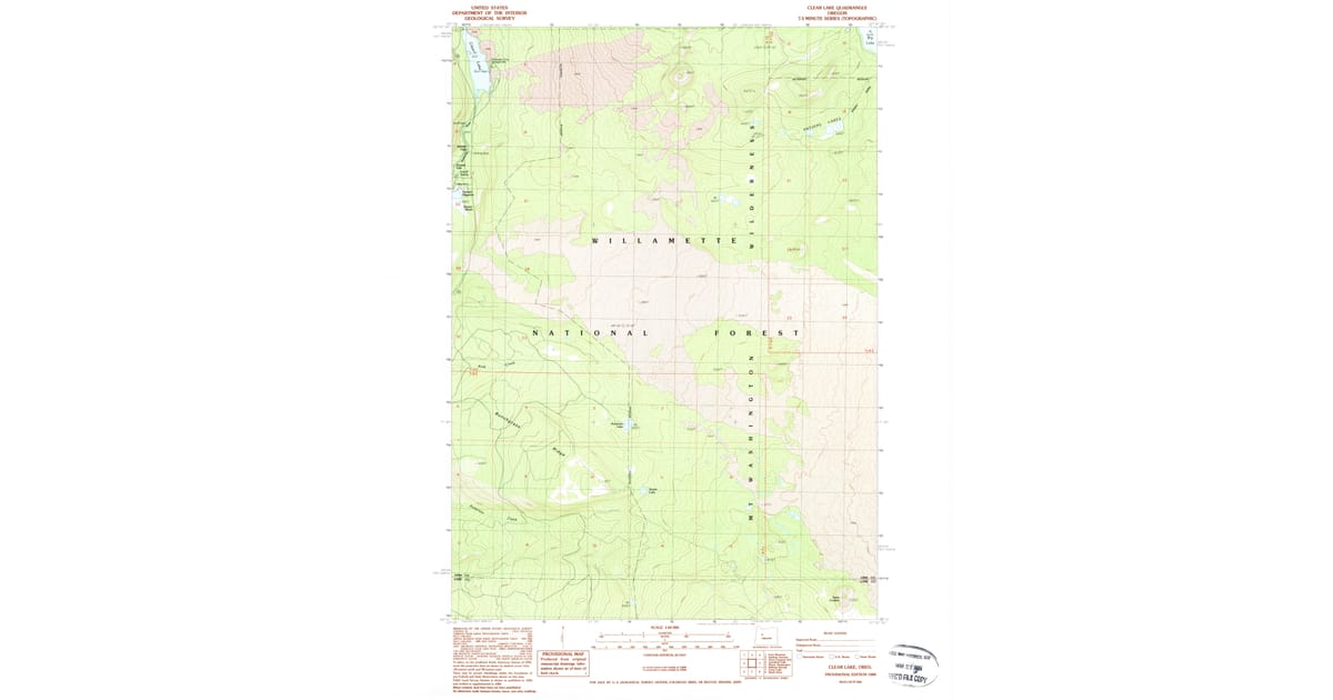 1988 Map of Clear Lake, Linn County, OR — High-Res | Pastmaps