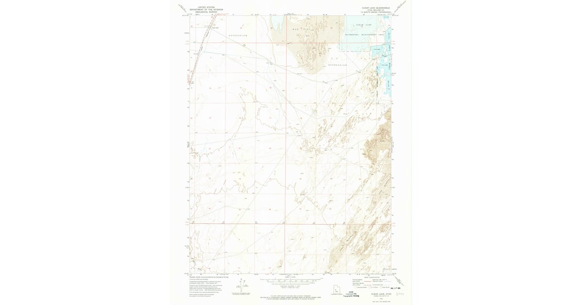 1971 Map of Clear Lake, Millard County, UT — High-Res | Pastmaps