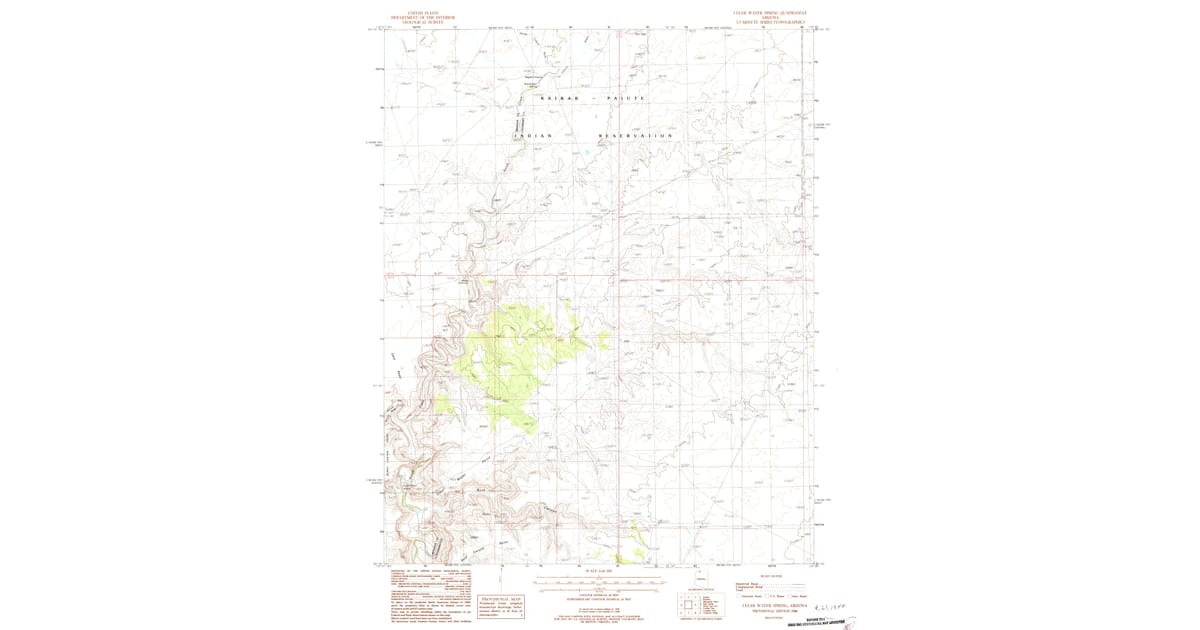 1988 Map of Clear Water Spring, Coconino County, AZ — High-Res | Pastmaps
