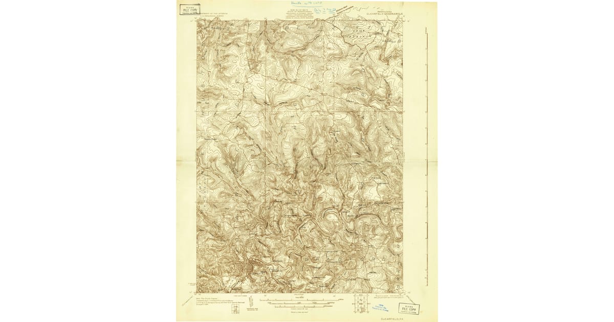 1929 Map of Clearfield, PA — High-Res | Pastmaps