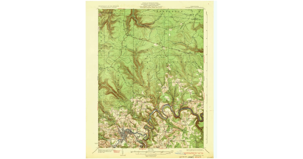 1932 Map of Clearfield, PA — High-Res | Pastmaps
