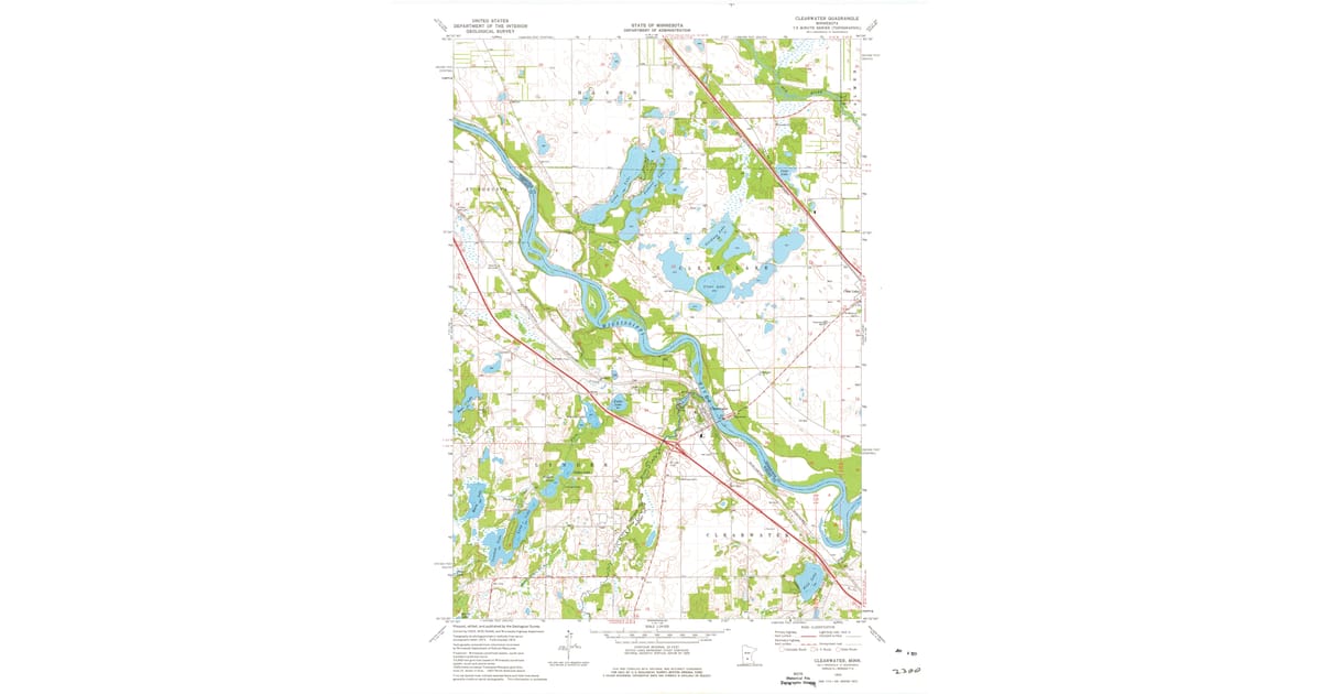 1974 Map of Clearwater, MN — High-Res | Pastmaps
