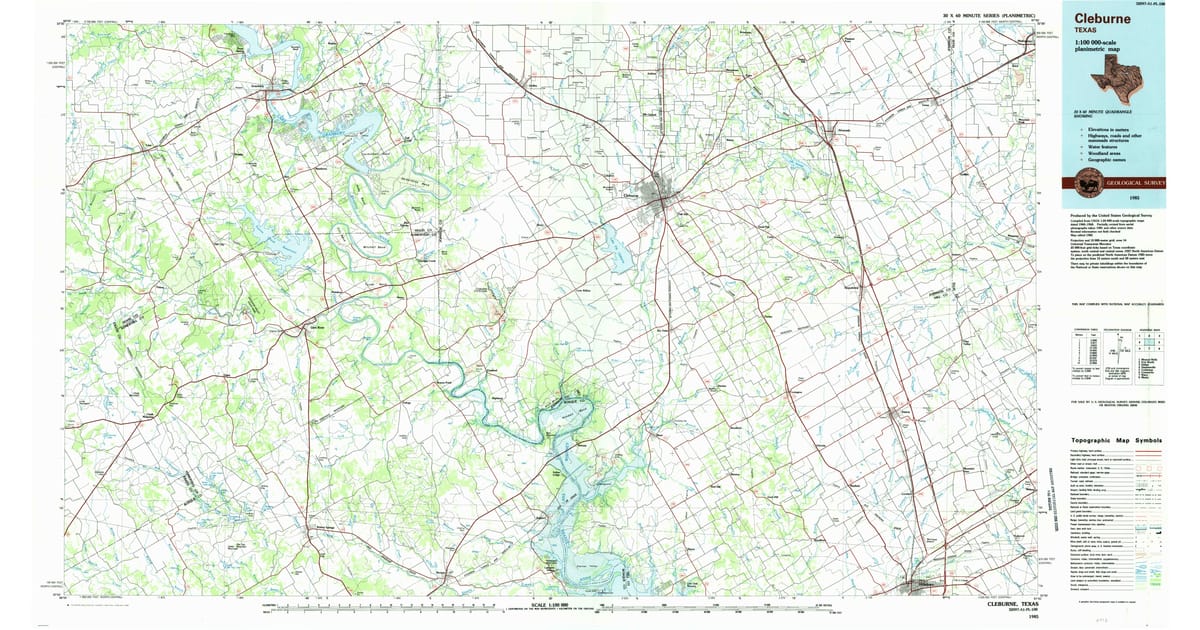 1980s Maps of Bosque County, TX | Pastmaps