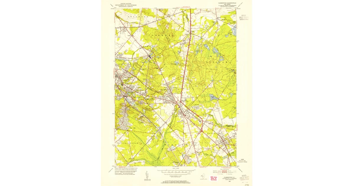 1953 Map of Clementon, NJ — High-Res | Pastmaps