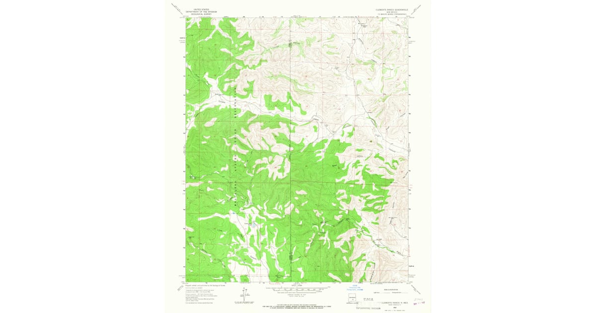1963 Map of Clements Ranch, Otero County, NM — High-Res | Pastmaps