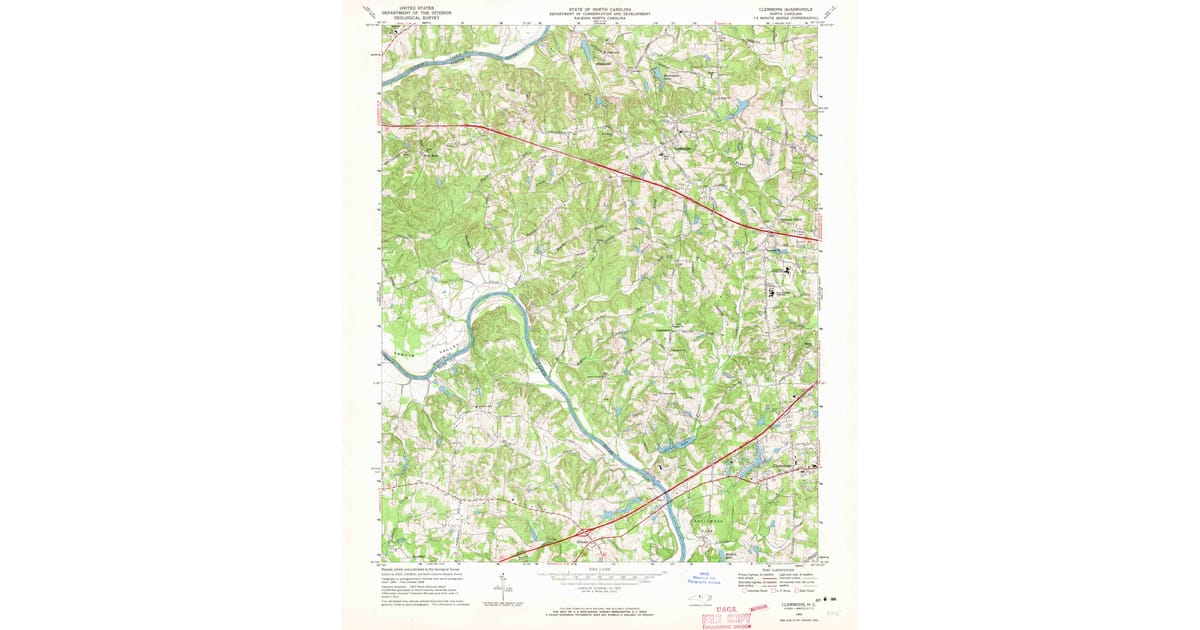 1968 Map of Clemmons, NC — High-Res | Pastmaps