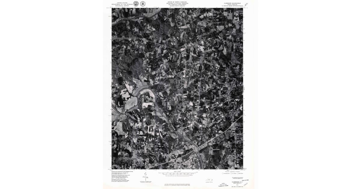 1977 Map of Clemmons, NC — High-Res | Pastmaps