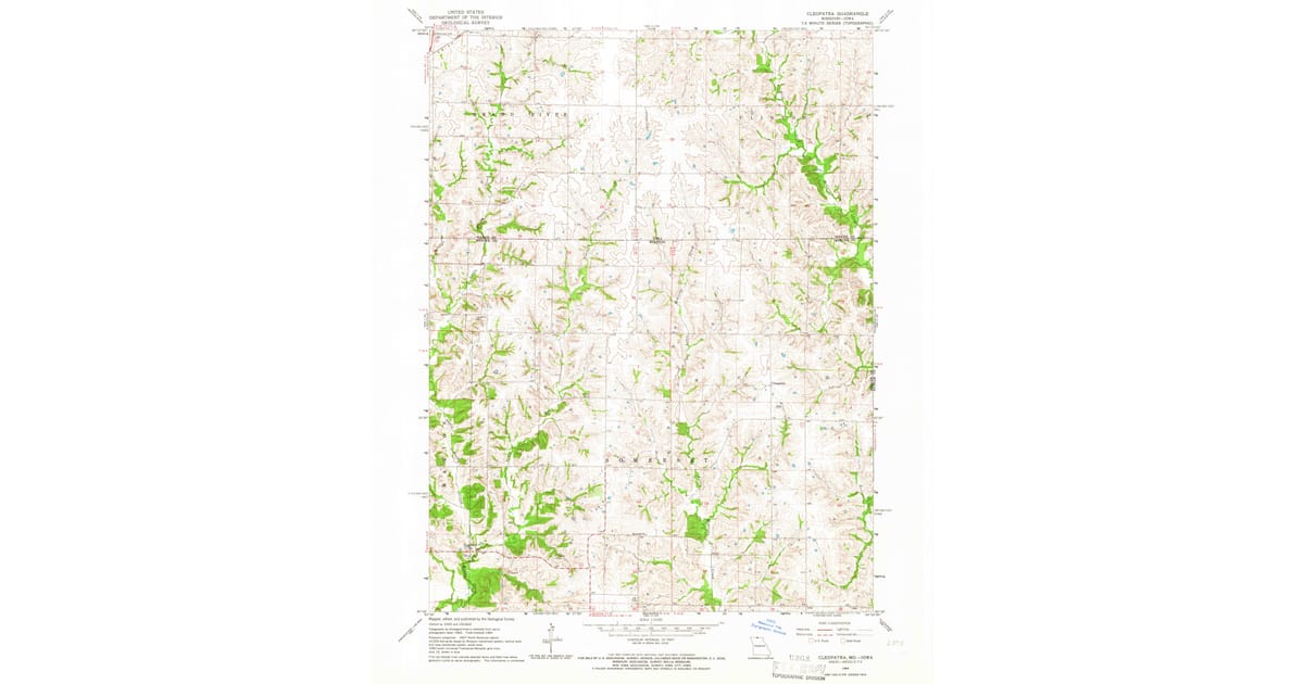 1964 Map of Cleopatra, Mercer County, MO — High-Res | Pastmaps