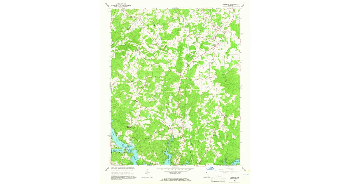 1964 Map of Clermont, GA — High-Res | Pastmaps
