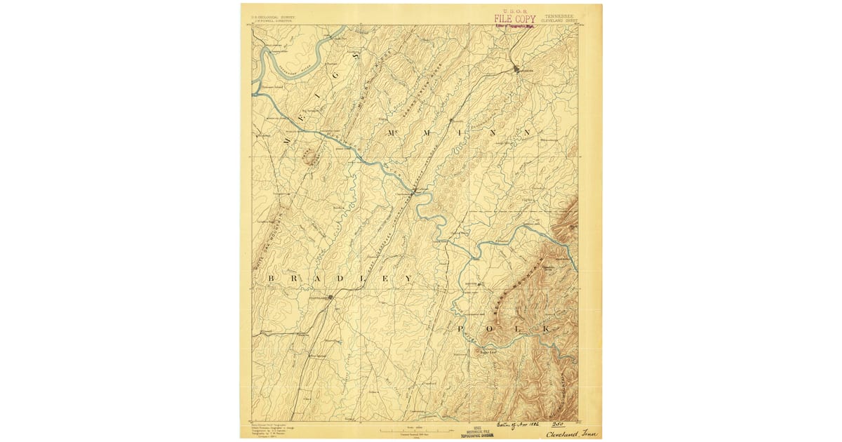 Old Maps of Conasauga, TN for Genealogy | Pastmaps
