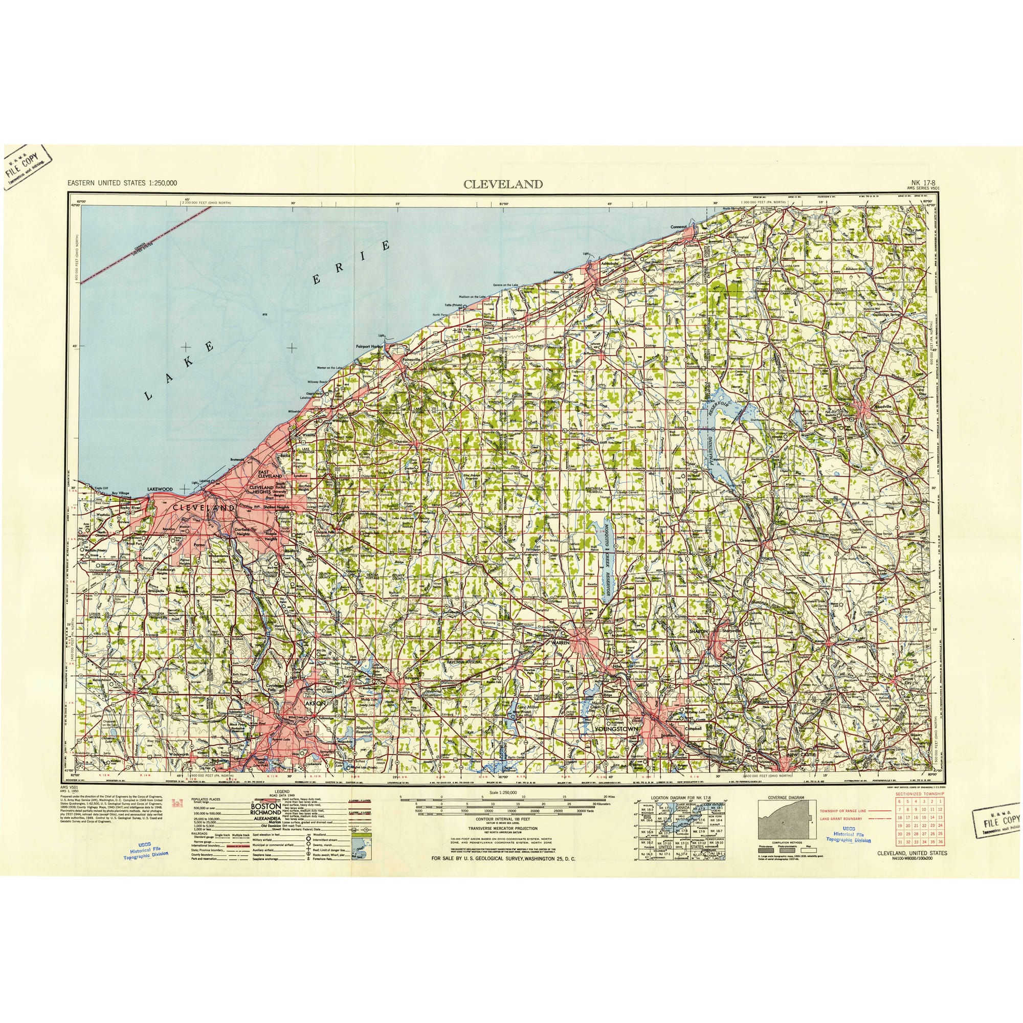 1950 Map Of Cuyahoga County
