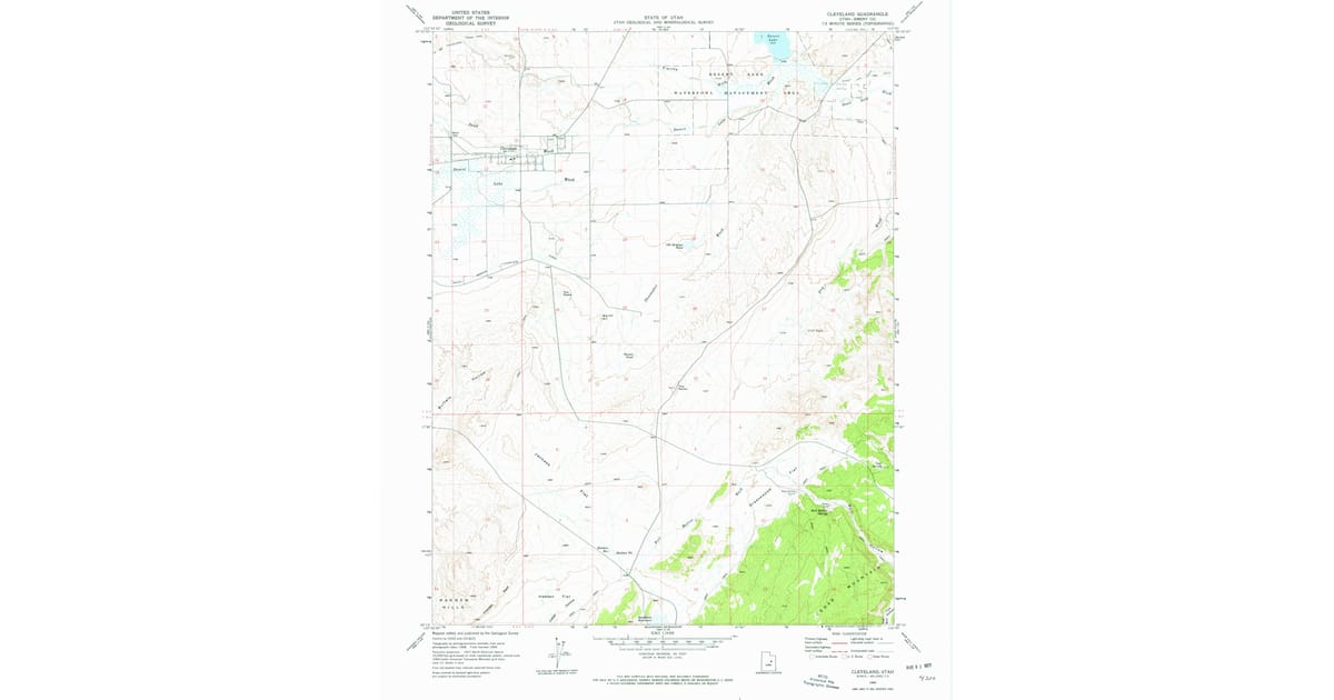 1969 Map of Cleveland, UT — High-Res | Pastmaps