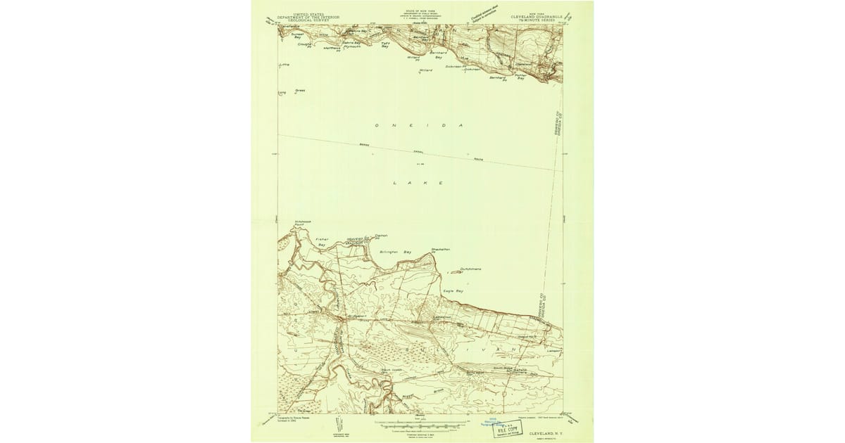 1941 Map of Cleveland, NY — High-Res | Pastmaps