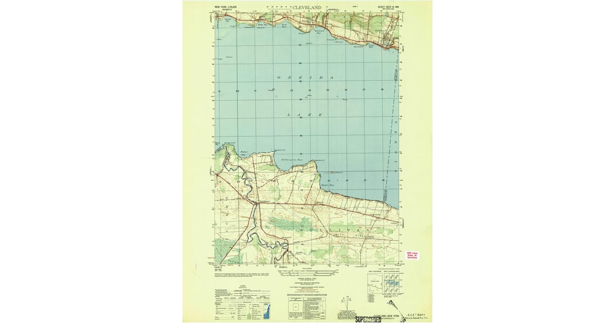 1951 Map of Cleveland, NY — High-Res | Pastmaps