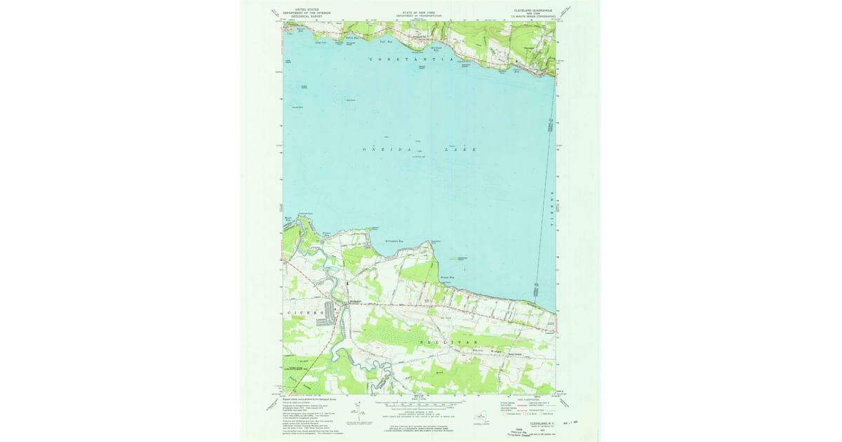 1973 Map of Cleveland, NY — High-Res | Pastmaps