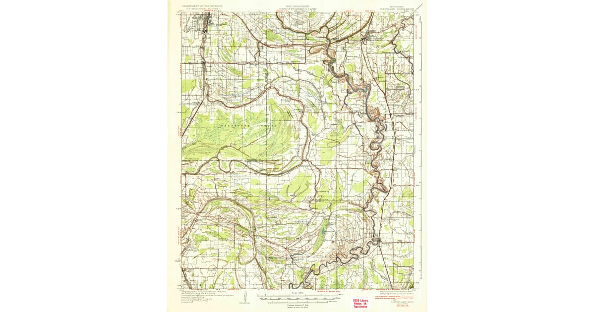 Old Maps of Sunflower, MS for Metal Detecting | Pastmaps