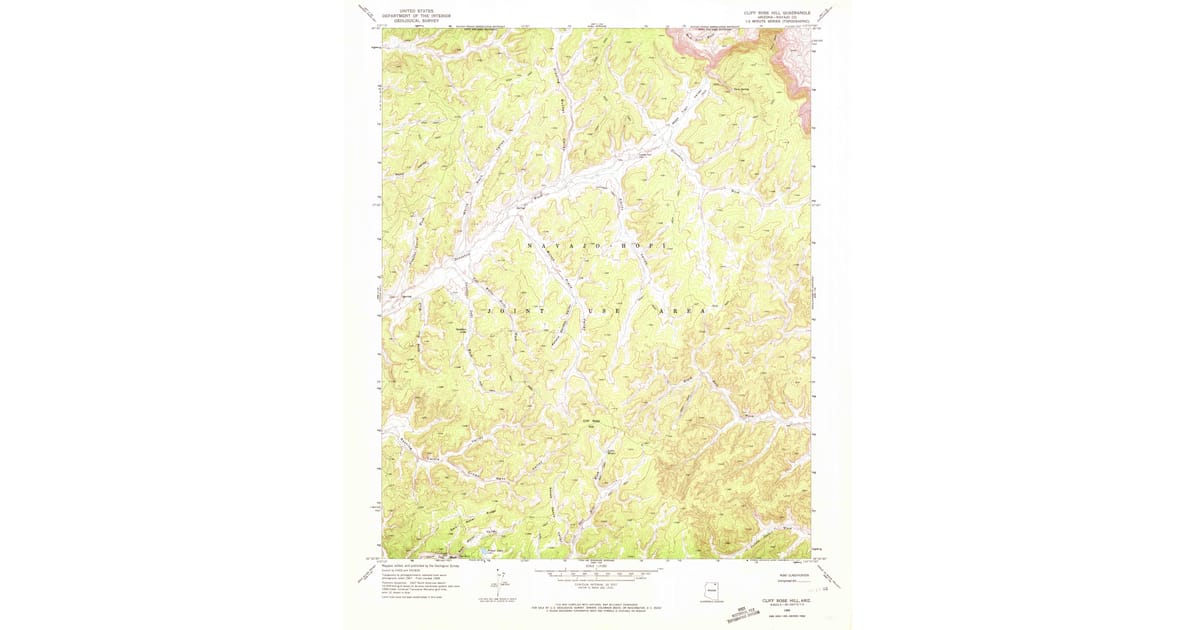 1968 Map of Cliff Rose Hill, Navajo County, AZ — High-Res | Pastmaps