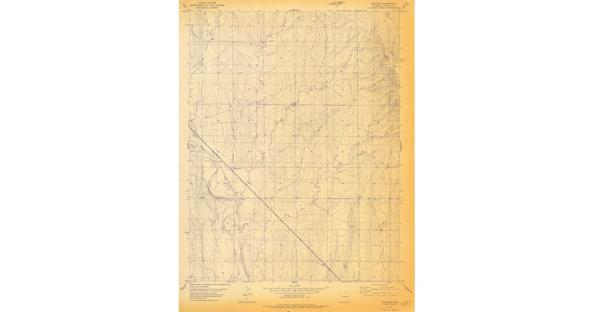 1978 Map of Clifford, Lincoln County, CO — High-Res | Pastmaps