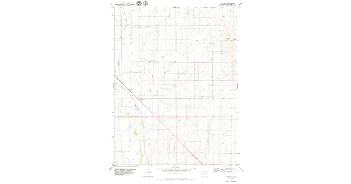 1979 Map of Clifford, Lincoln County, CO — High-Res | Pastmaps