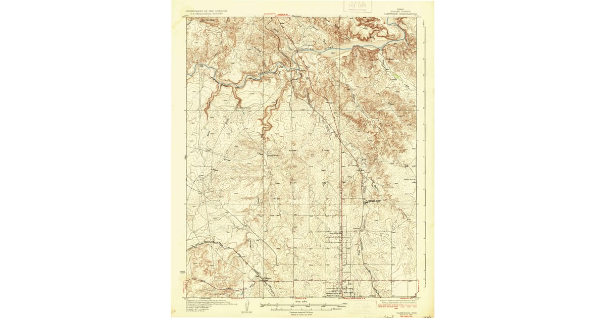 1936 Map of Cliffside, Potter County, TX — High-Res | Pastmaps