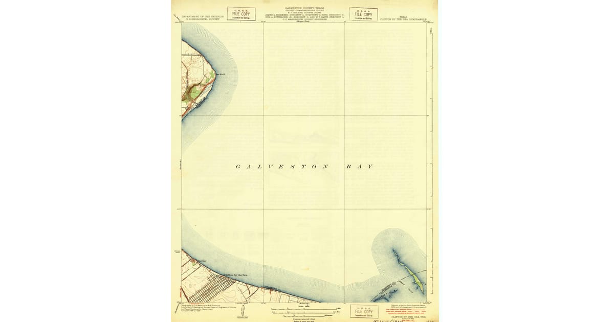 1932 Map of Clifton By The Sea, Chambers County, TX — High-Res | Pastmaps