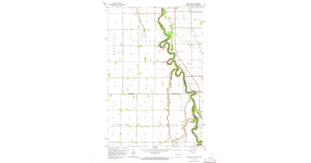 1964 Map of Climax NW, Grand Forks County, ND — High-Res | Pastmaps