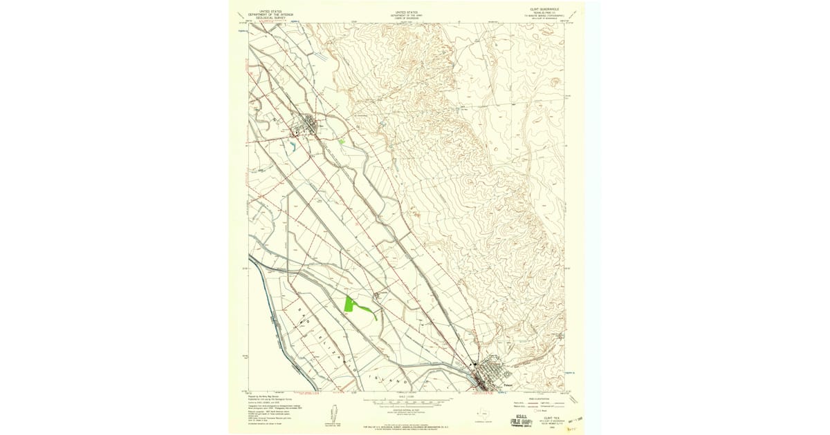1955 Map of Clint, TX — High-Res | Pastmaps