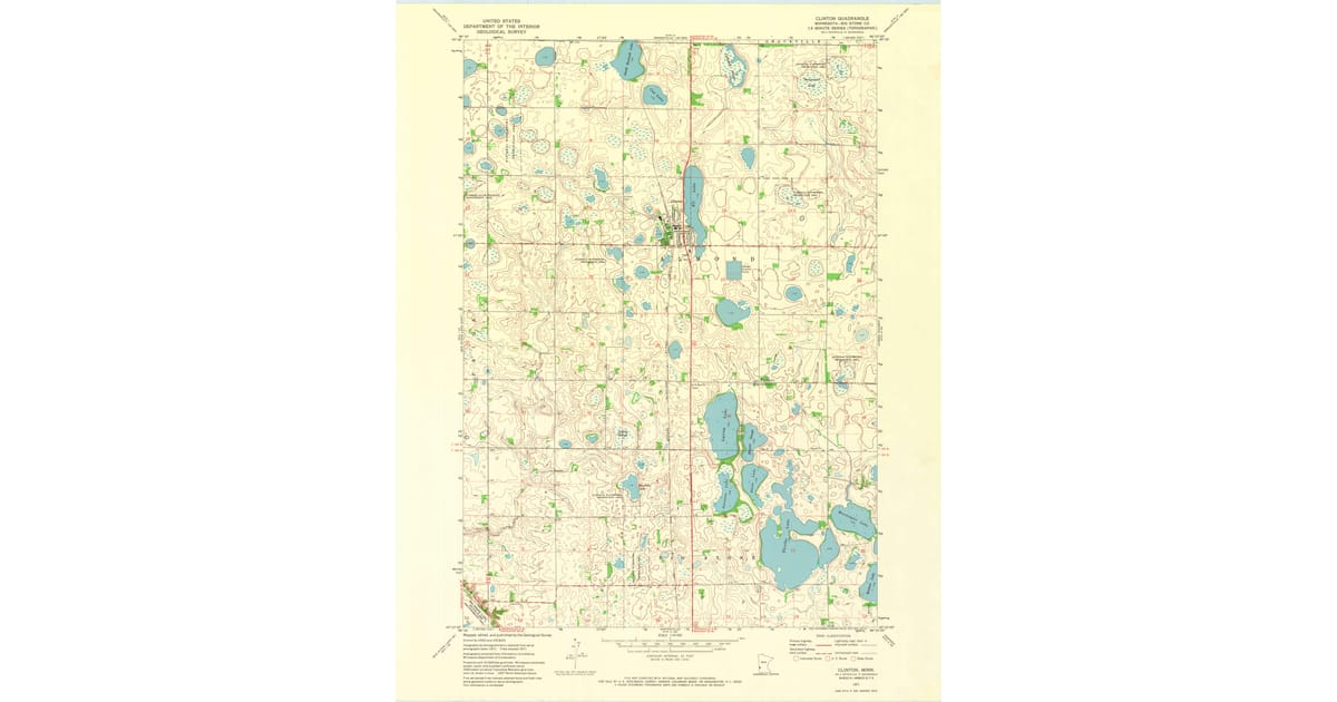 1971 Map of Clinton, MN — High-Res | Pastmaps