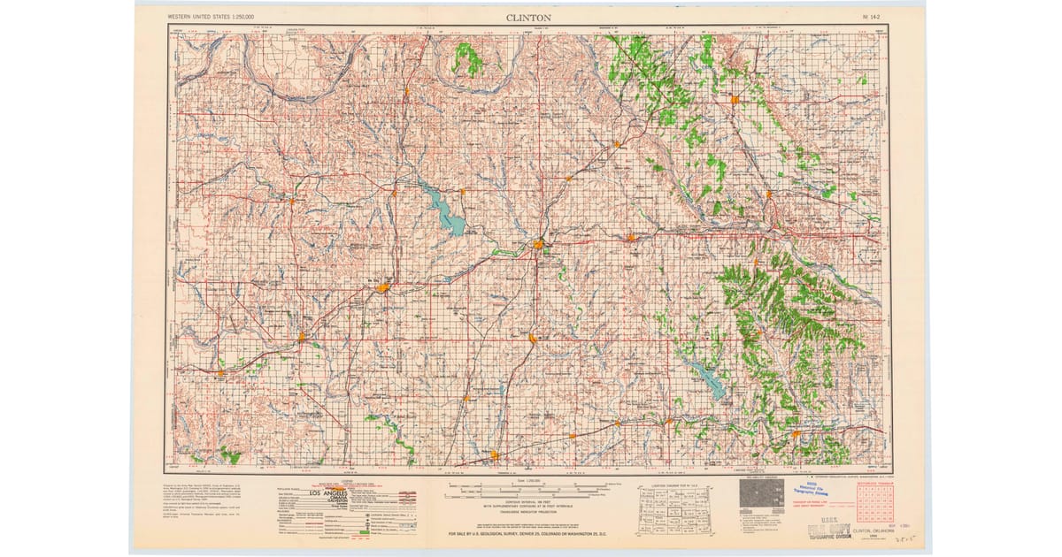 Old Maps of Crawford, OK | Pastmaps