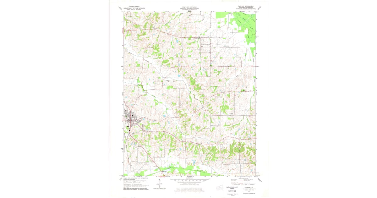 1977 Map of Clinton, KY — High-Res | Pastmaps
