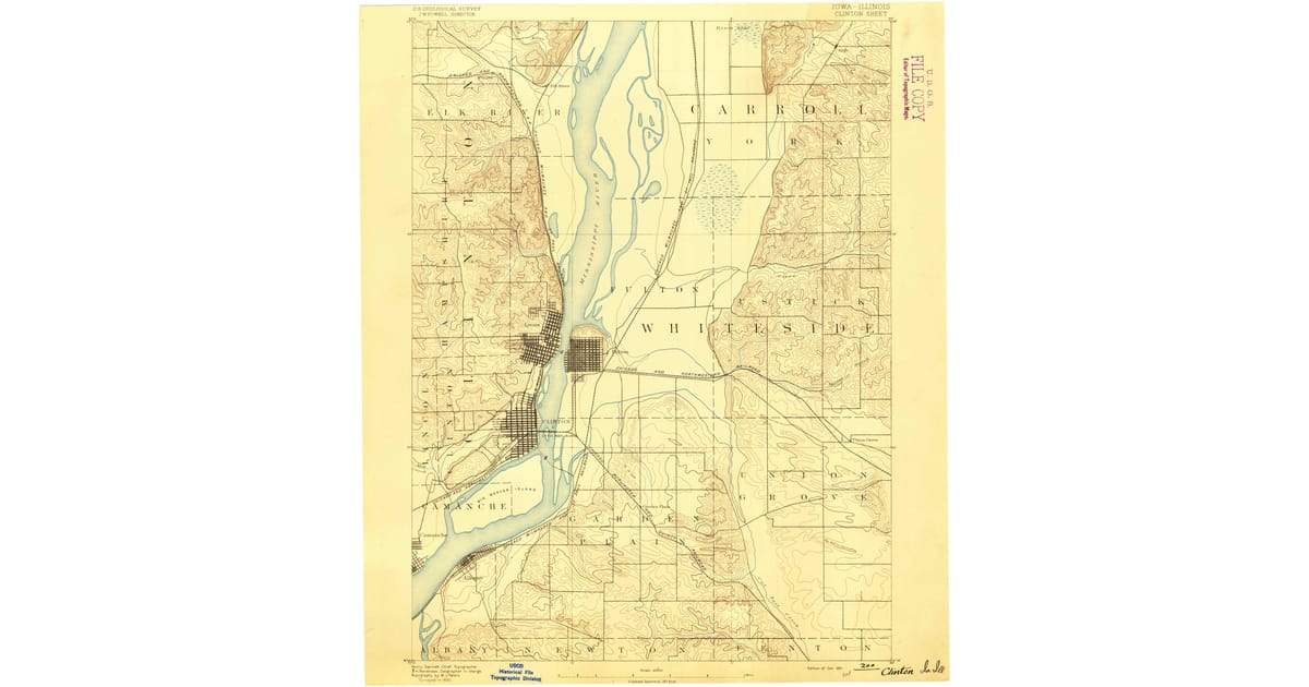 Old Maps of Clinton, IA | Pastmaps